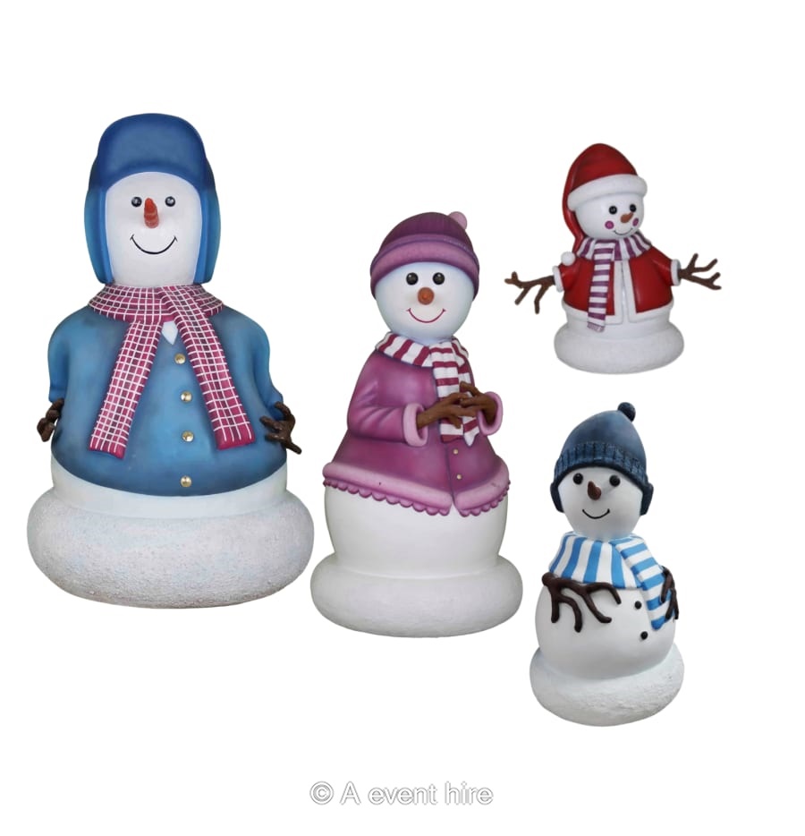Snowman Family Prop Hire – Christmas Props UK